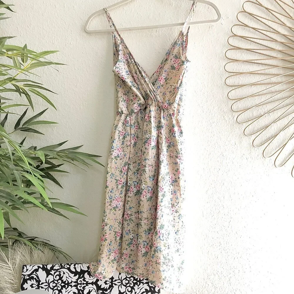 Charlotte Russe | Dresses | Y2k 200s Floral Mini Dress With A Cream And ...